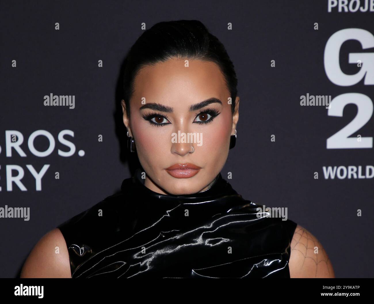 Demi Lovato attending Project Healthy Minds' World Mental Health Day ...