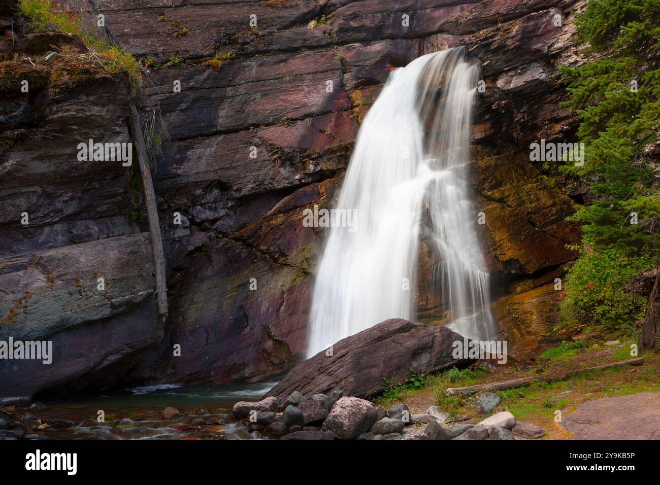 Baring Falls, Glacier National Park, Montana Stock Photo - Alamy