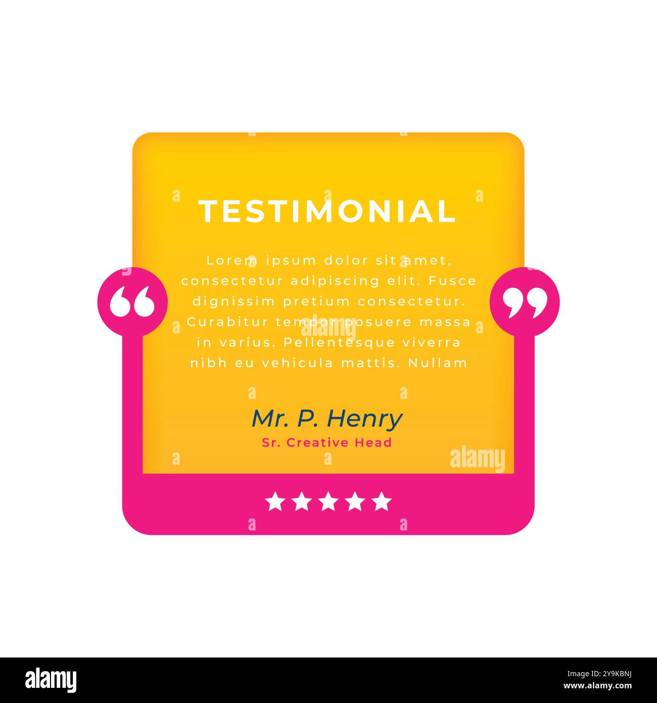 creative inspiration testimonial frame background design vector Stock ...