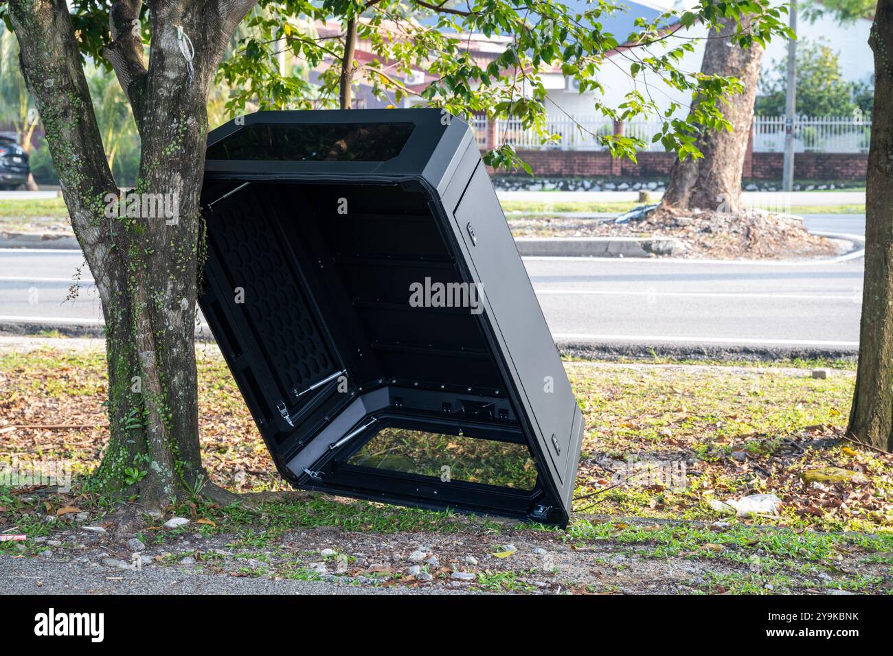This image captures a durable, weather-resistant 4x4 cover lying on its ...