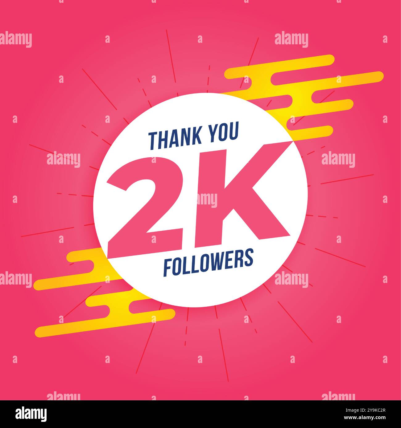 stylish thank you social media 2k followers and subscribers template ...