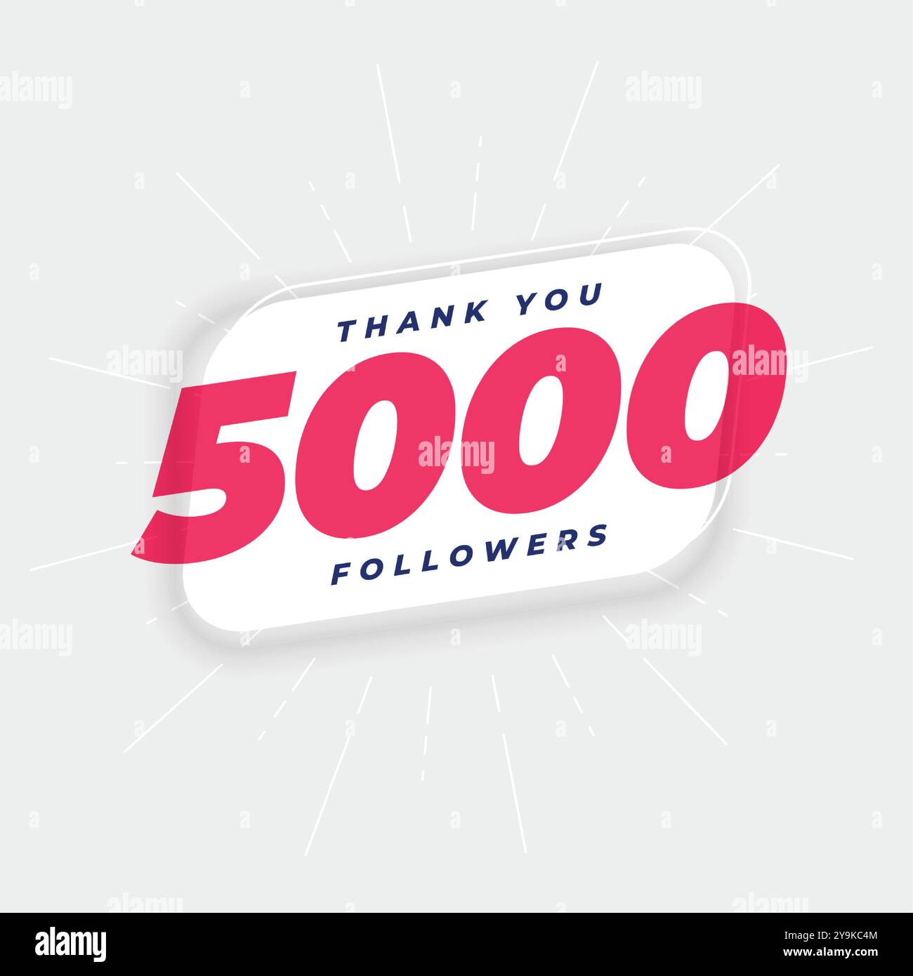 say thank you to your 5000 followers for supporting your channel's growth vector Stock Vector ...