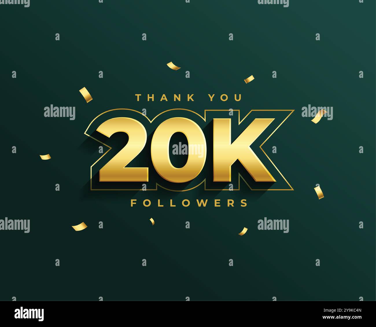 congratulation for your 20k online followers and public like vector ...
