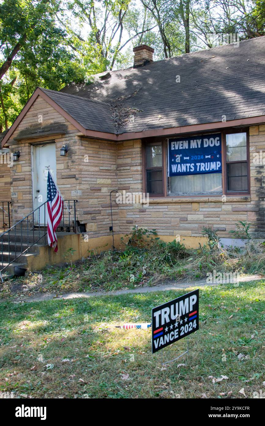 St. Paul, Minnesota. Humorous political window sign, even my dog wants ...