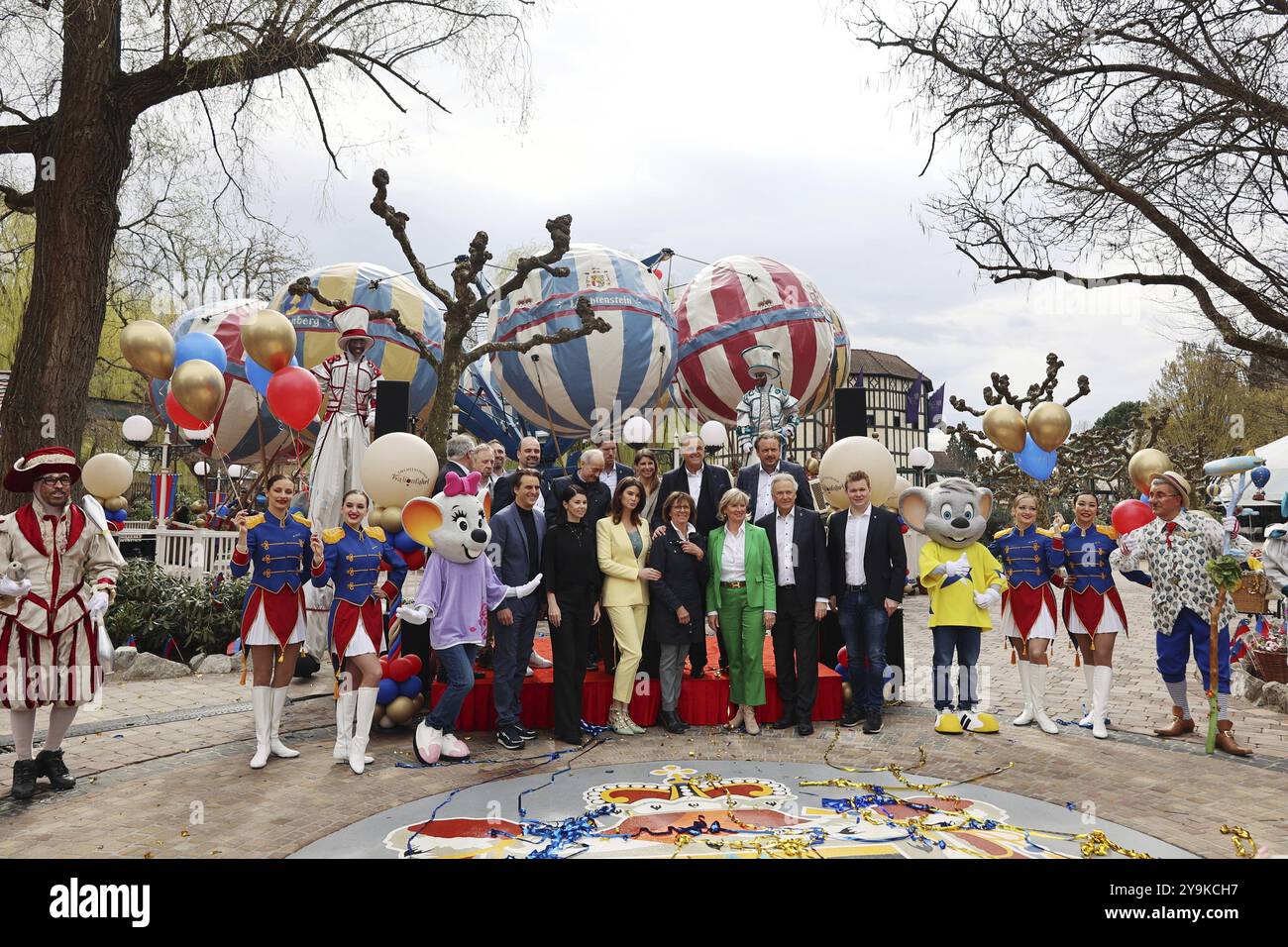 The Mack family, the operators of Europapark Rust, with invited guests ...