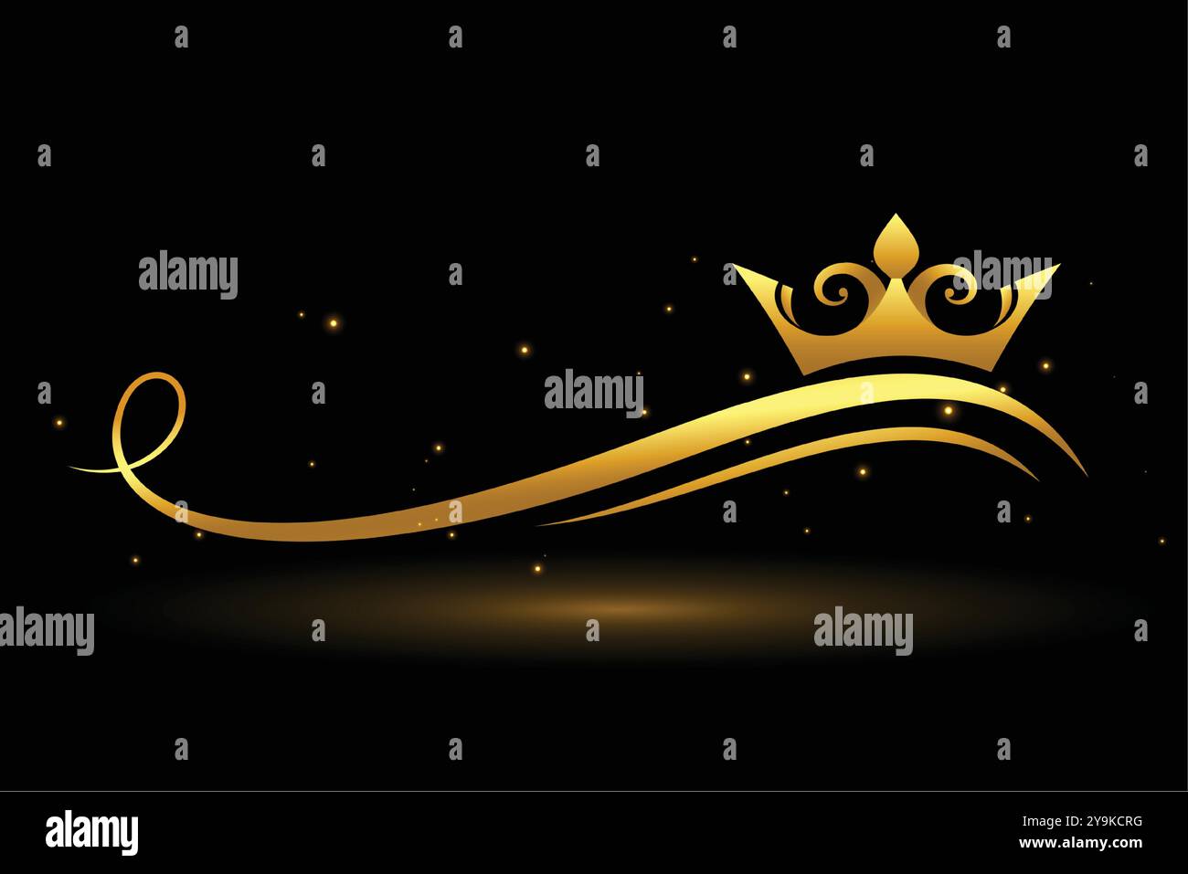 shiny golden crown background for royal treasure design vector Stock ...