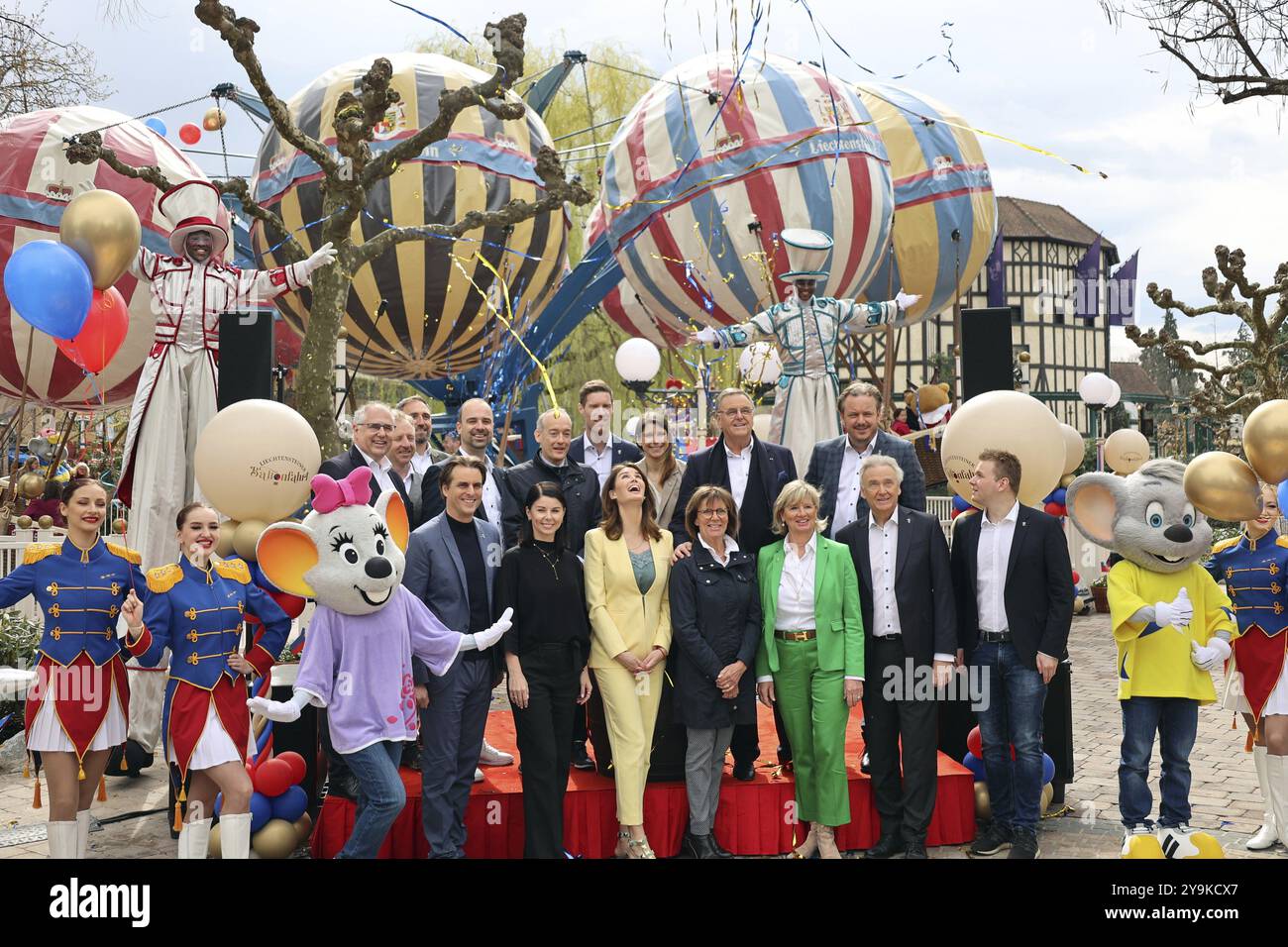 The Mack family, the operators of Europapark Rust, with invited guests ...