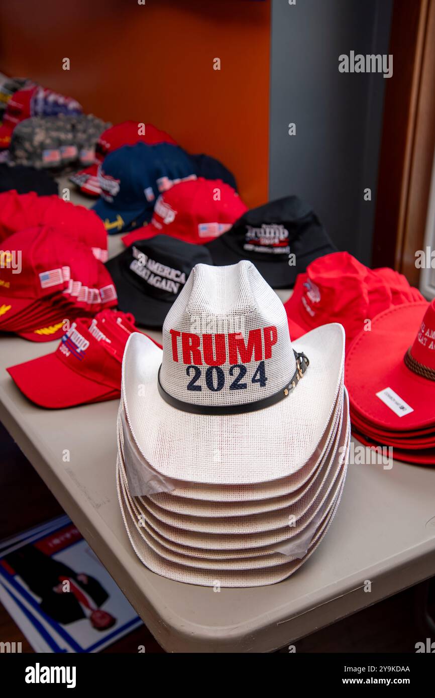 Red Wing, Minnesota. GOP headquarters. Trump-themed store. Trump hats ...