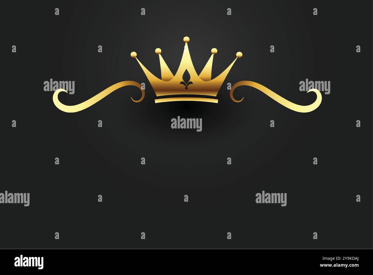 royal golden crown background for vintage treasure design vector Stock ...