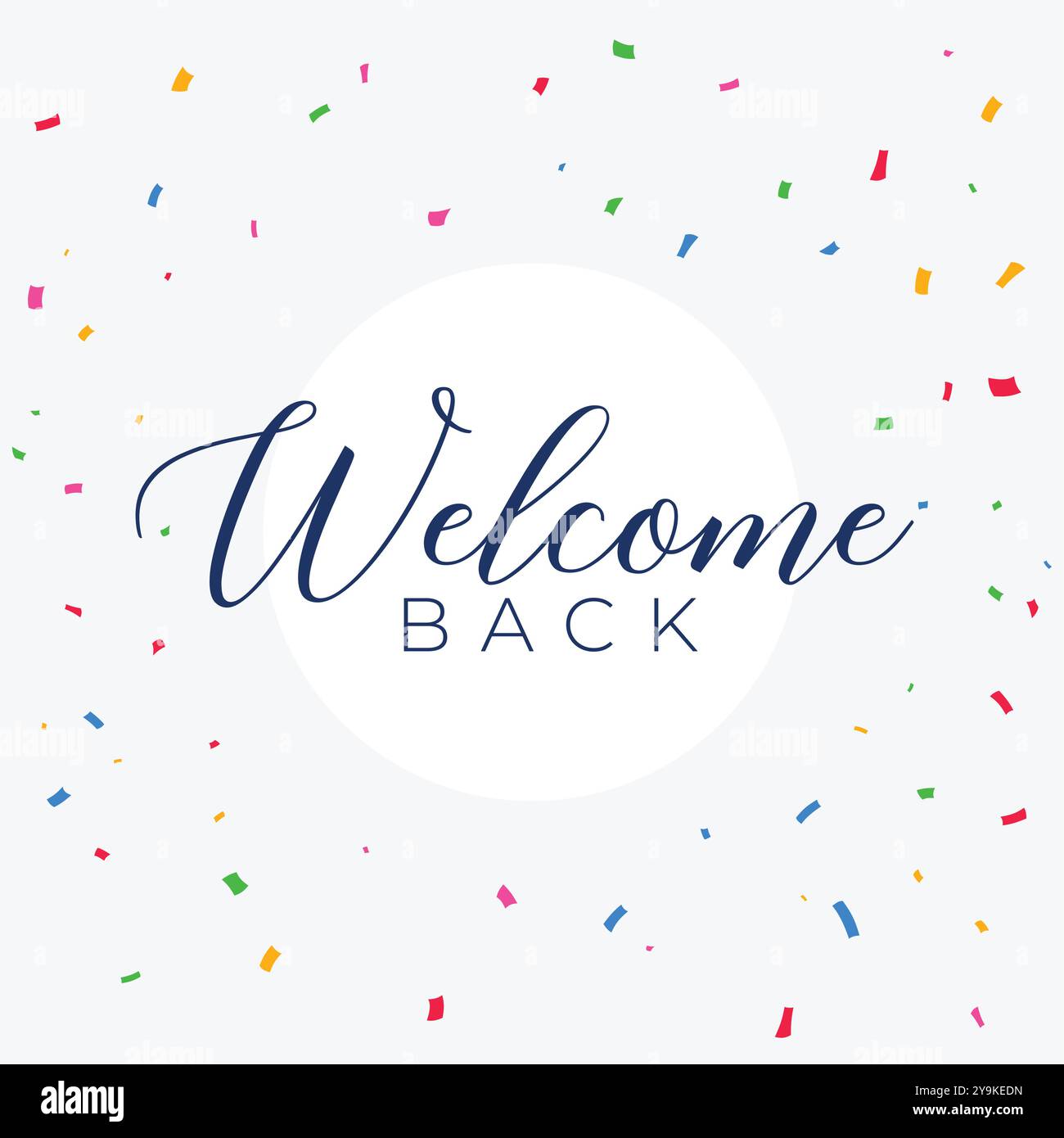 decorative welcome background celebrate your rejoining to board vector ...