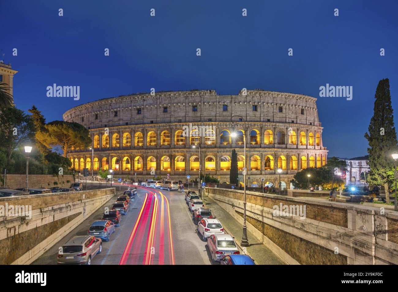 Rome Italy, night city skyline at Rome Colosseum Stock Photo - Alamy
