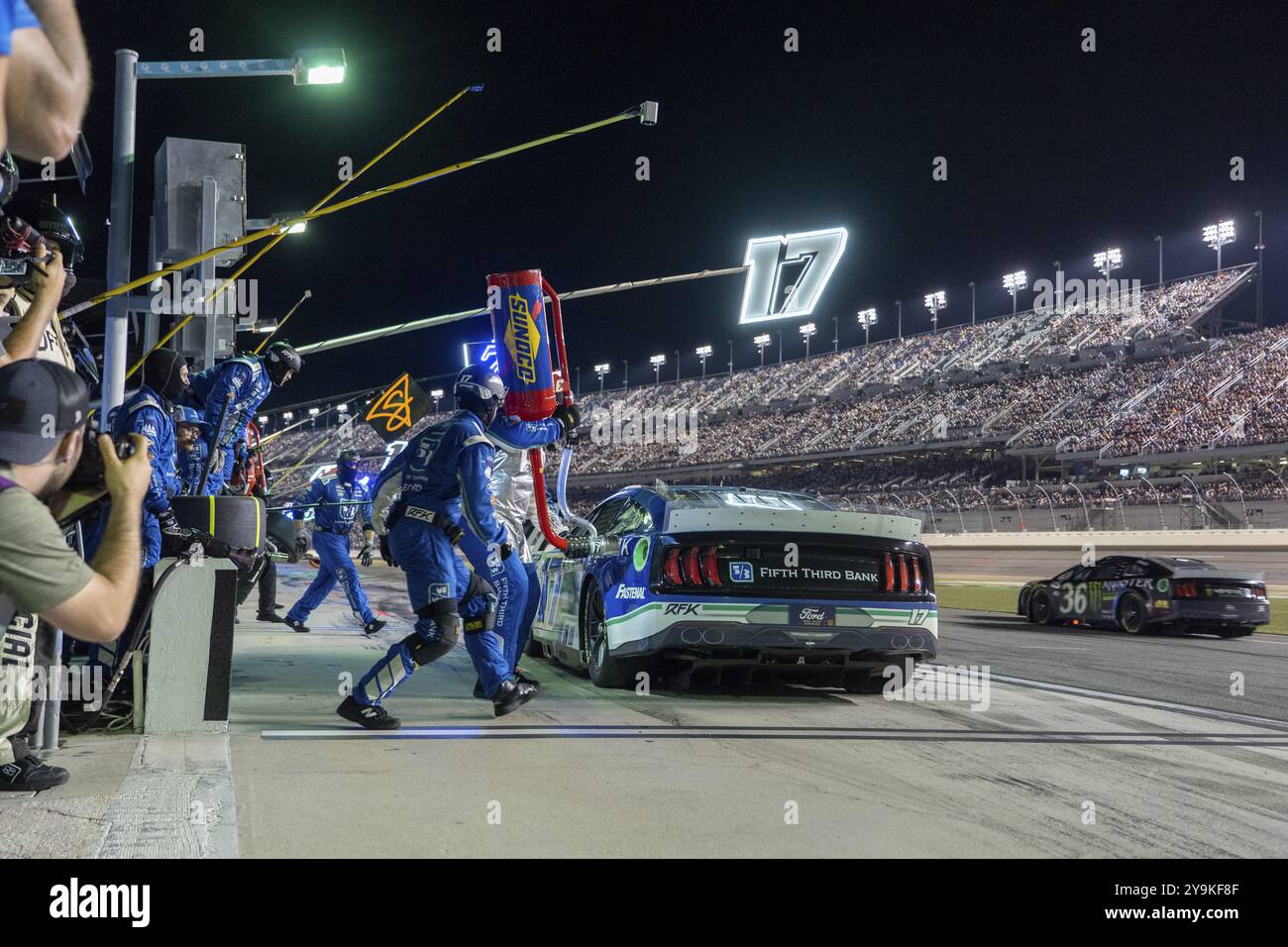 NASCAR Cup Driver, Chris Buescher (17) races for position for the Coke ...