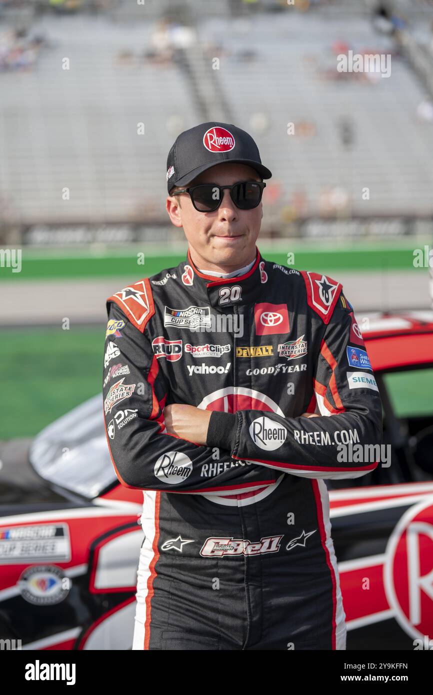 NASCAR Cup Driver, Christopher Bell (20) takes to the track to qualify ...