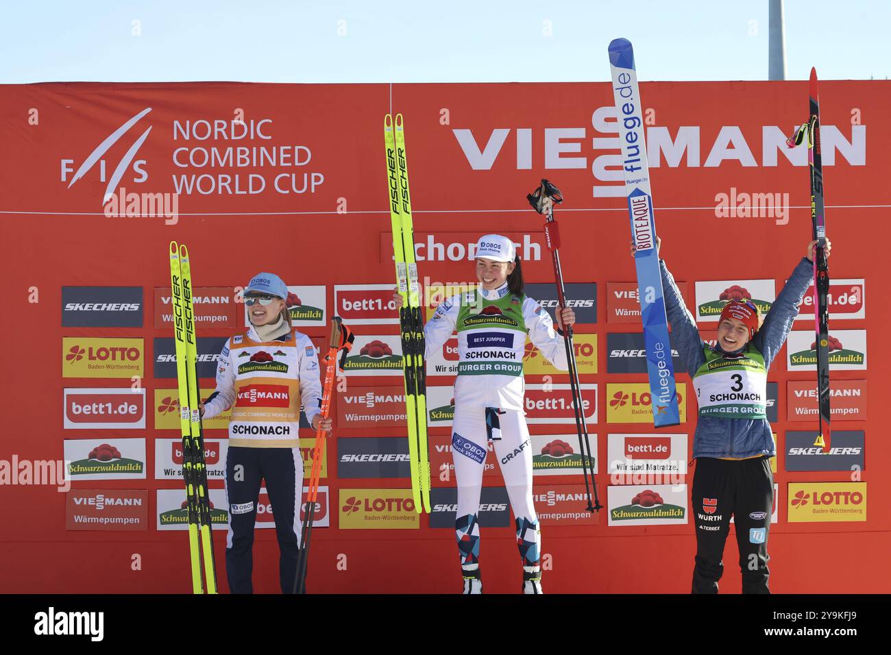 The woman of the Black Forest Cup in Schonach: from left to right. Ida ...