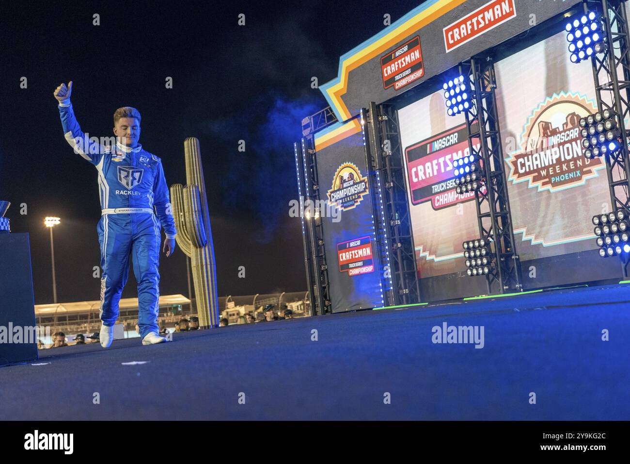 NASCAR Craftsman Truck Series Driver Stefan Parsons (25) walks across ...