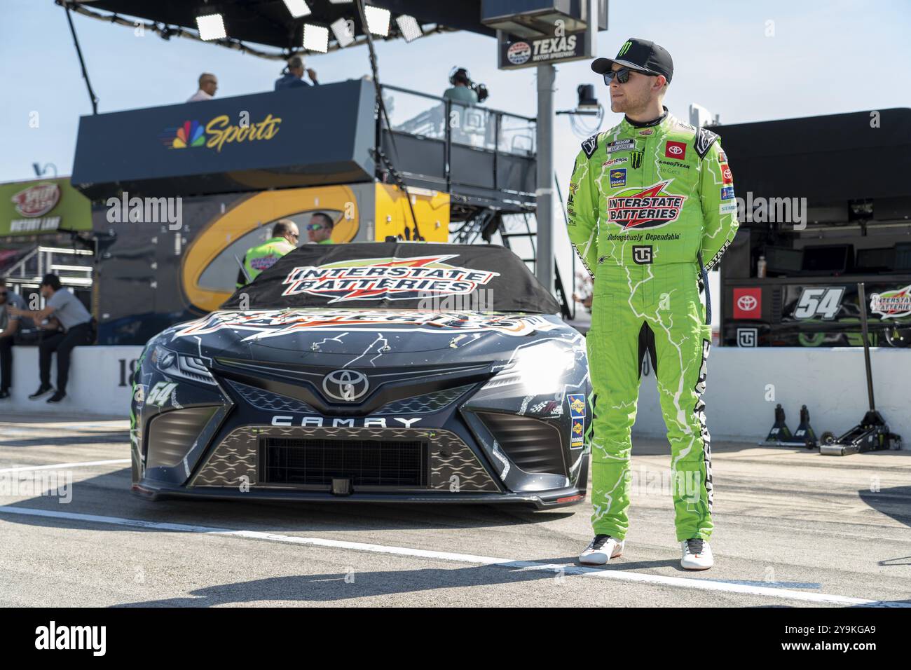 NASCAR Cup Series Driver Ty Gibbs (54) and Christopher Bell (20) takes ...