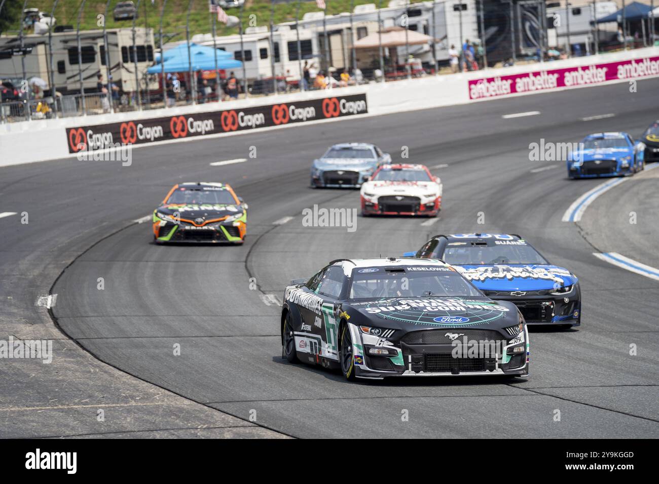 NASCAR Cup Driver Brad Keselowski (6) races for position for the Crayon ...