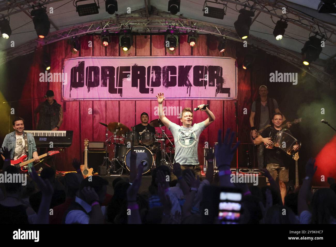 The Dorfrocker (brothers Tobias, Markus and Philipp Thomann) at the ...