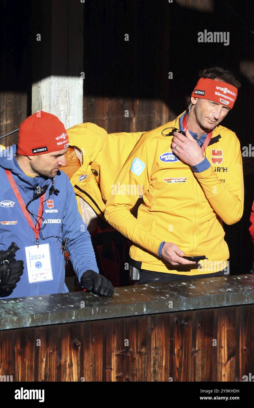 Ski jumping coach Heinz Kuttin (right), pictured here at the FIS Nordic ...