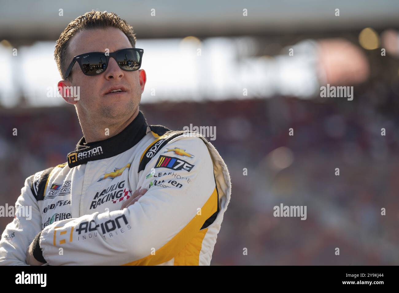 NASCAR Cup Series Driver AJ Allmendinger (16) awaits for qualifying to ...