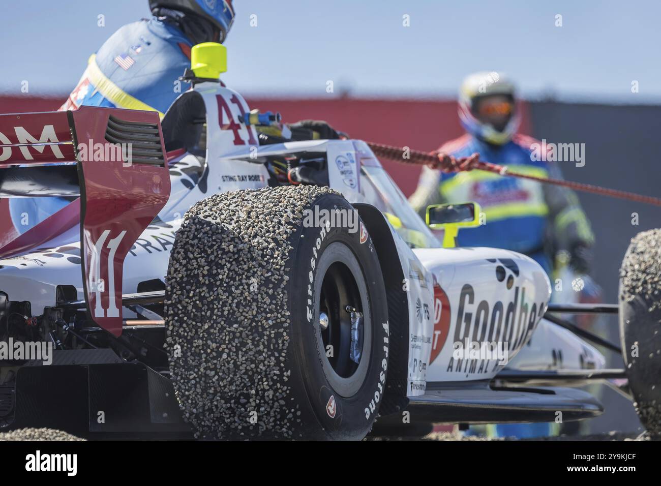 The AMR Safety Crew work on the accident site by STING RAY ROBB (41) of ...