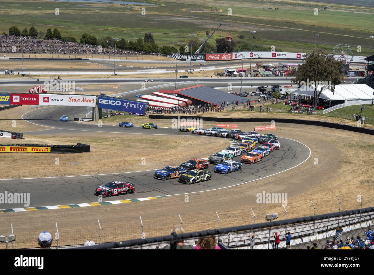 NASCAR Driver, Kyle Busch, takes to the track for the Toyota SaveMart ...