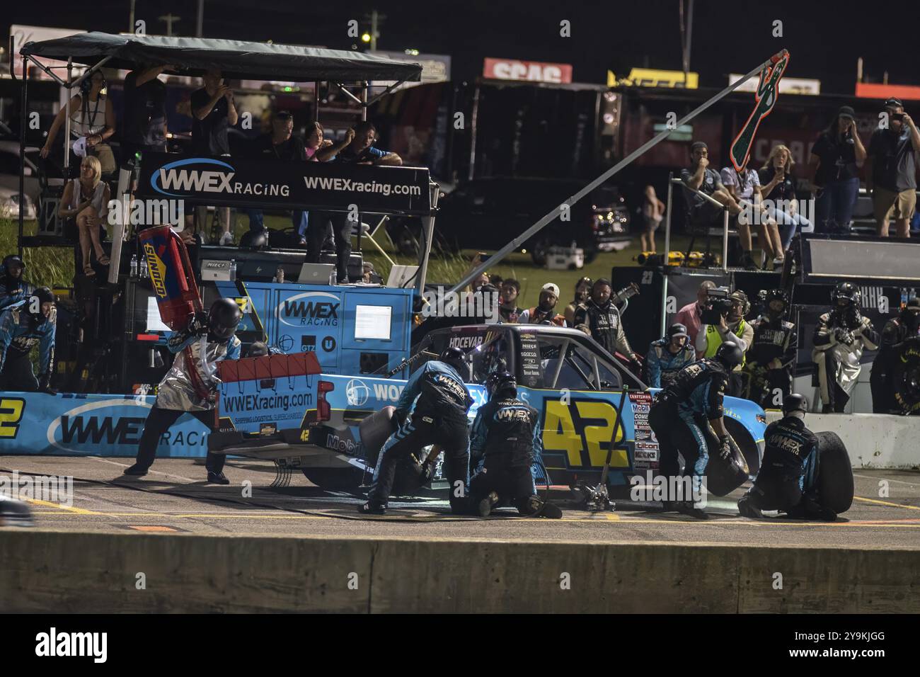 NASCAR Craftsman Truck series Driver, CARSON HOCEVAR (42) races for ...