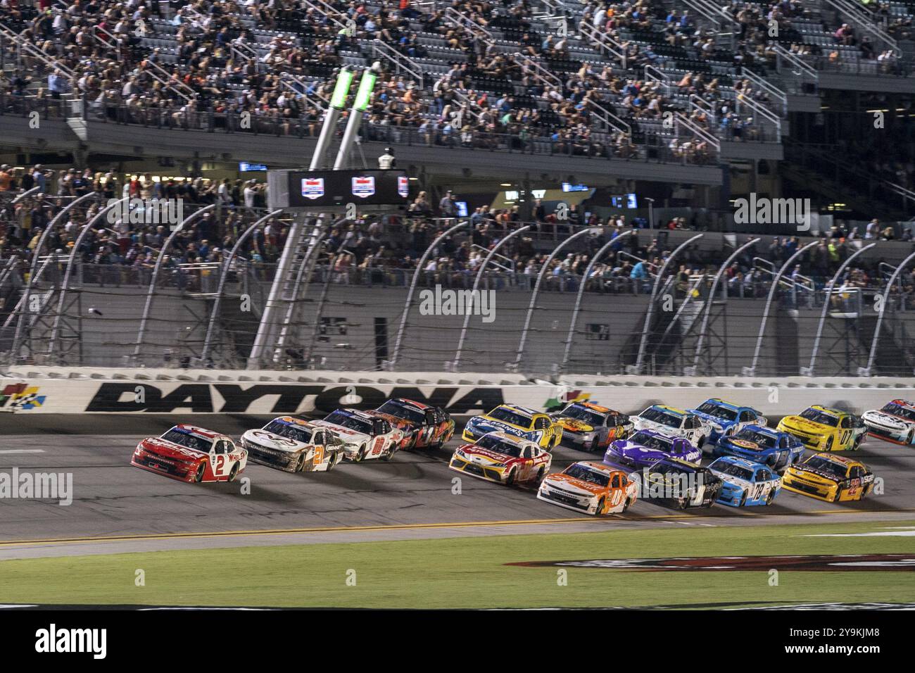 NASCAR Xfinity Driver, Sheldon Creed (2) race for position for the Wawa ...