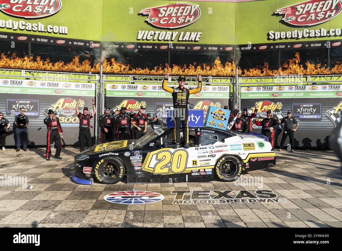 NASCAR Xfinity Series Driver John Hunter Nemechek (20) celebrates his ...