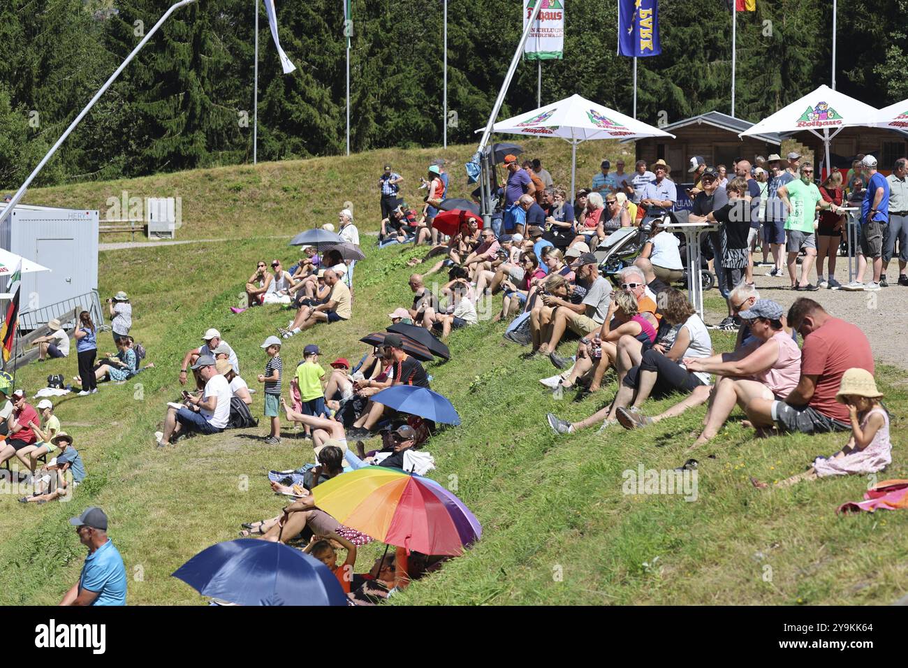 Spectator spectacle at the COC Cup summer ski jumping Hinterzarten 2024 ...