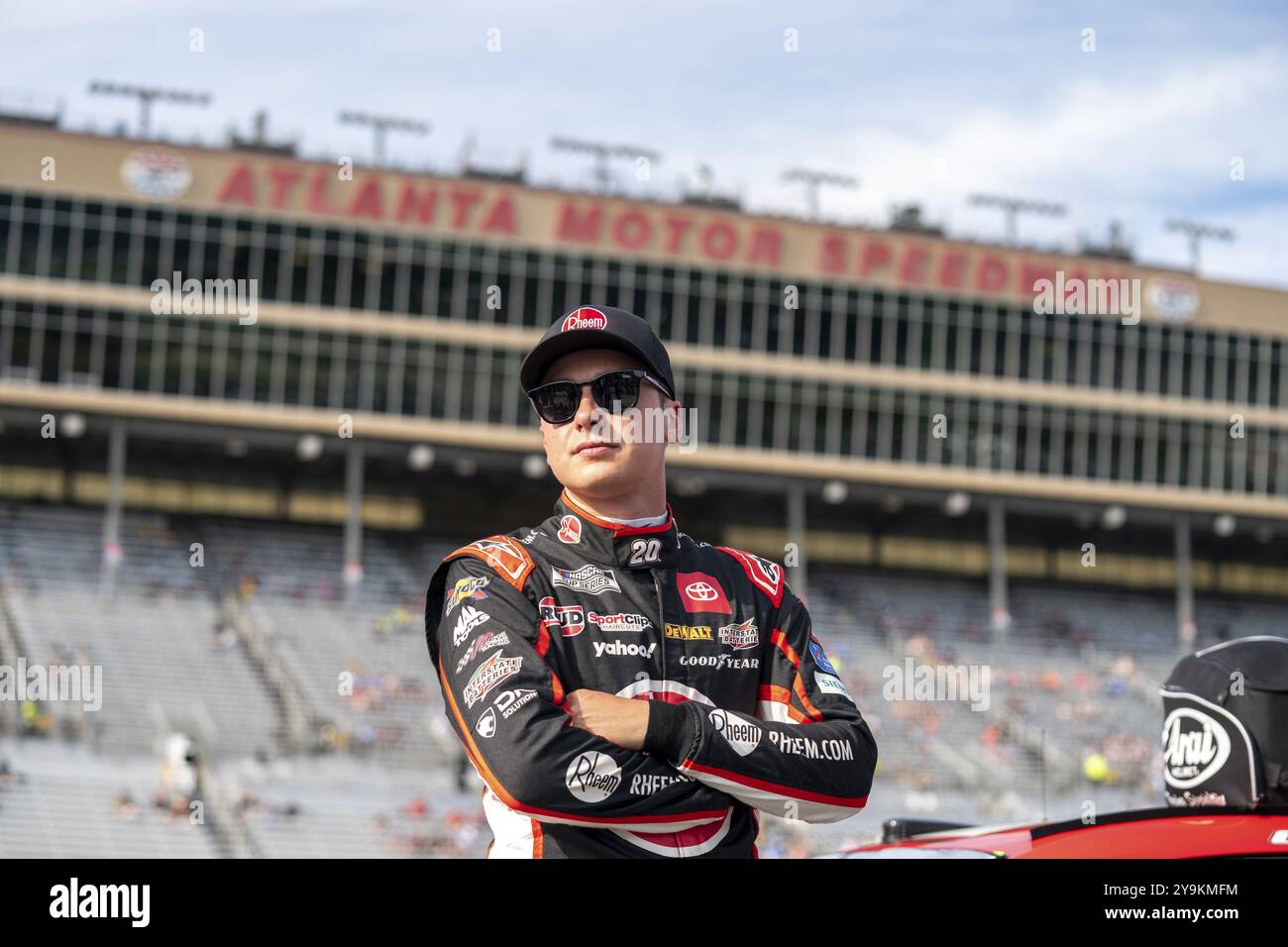 NASCAR Cup Driver, Christopher Bell (20) takes to the track to qualify ...