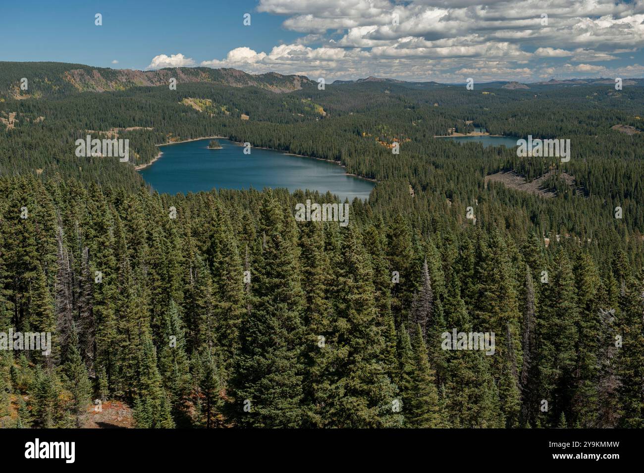 Island Lake (near) and Deep Ward Lake (far) on Colorado's Grand Mesa ...
