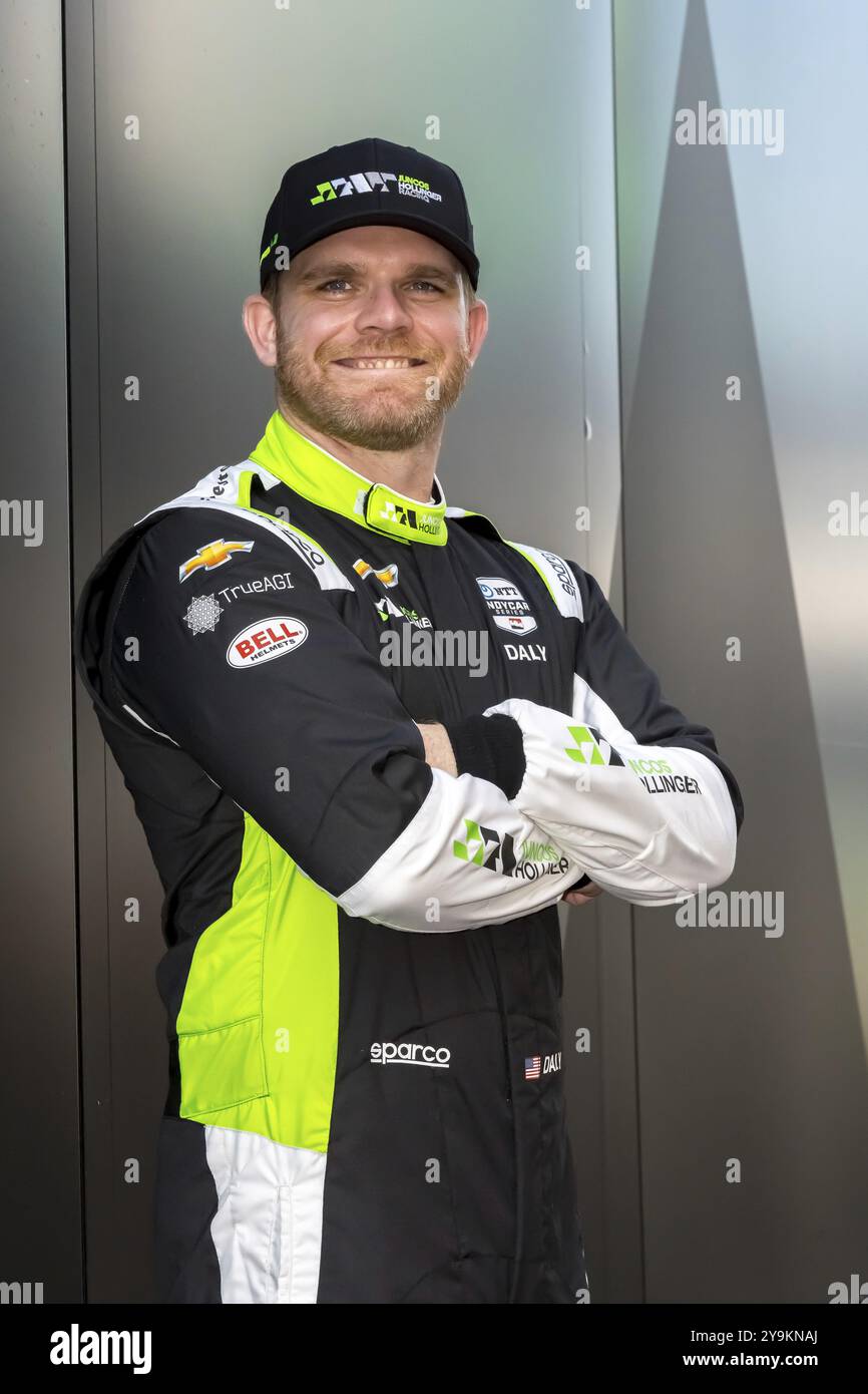 CONOR DALY (78) (USA) of Noblesville, Indiana poses for photos with his ...