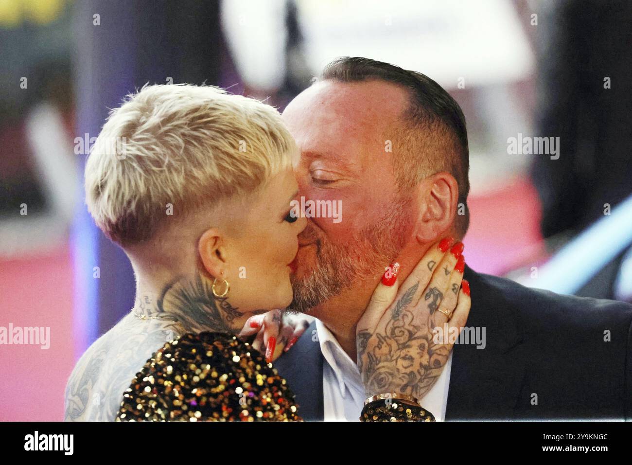 Melanie Mueller with boyfriend Andreas Kunz at the Radio Regenbogen Award 2024 ceremony at ...