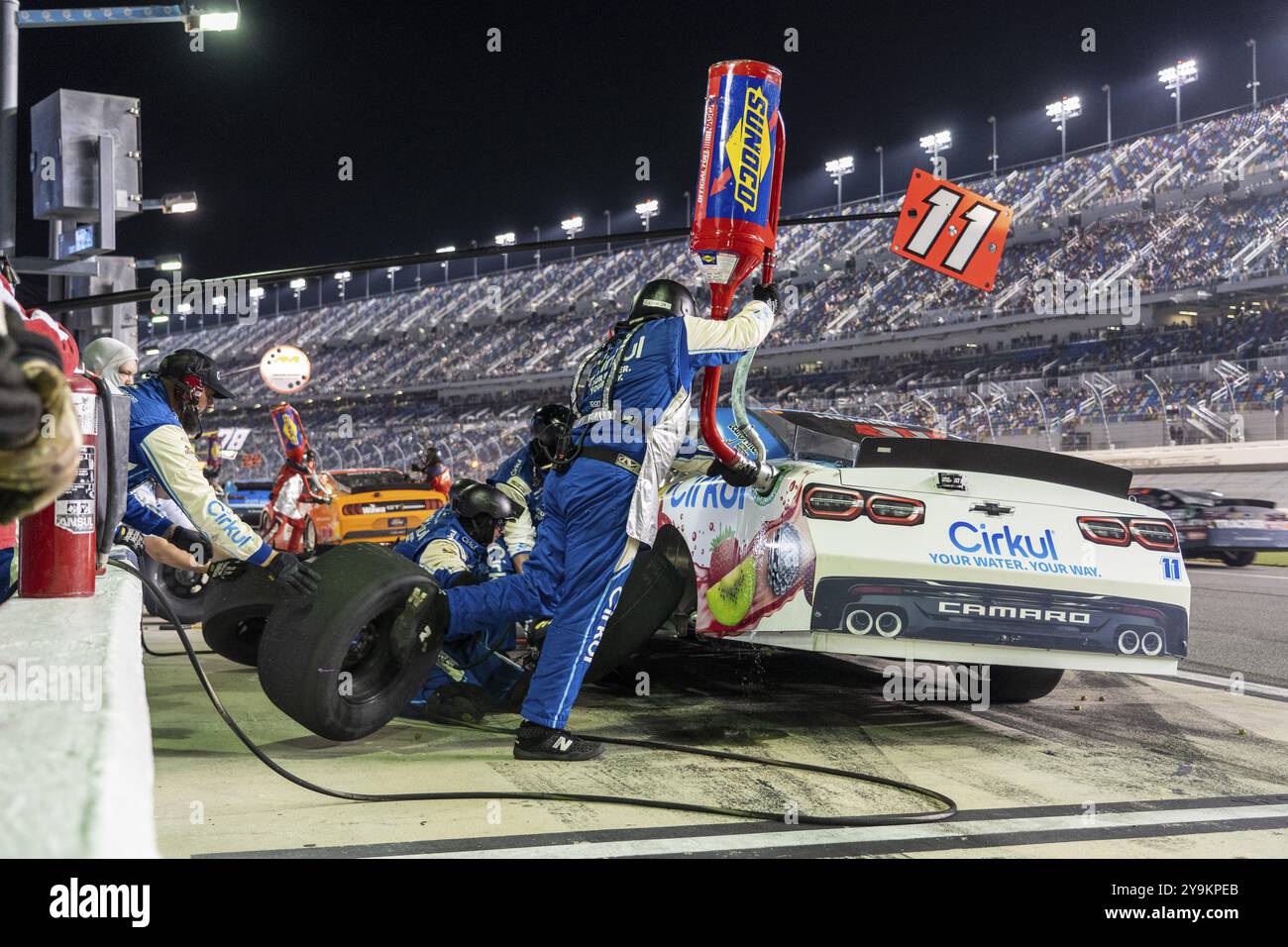 NASCAR Xfinity Driver, Daniel Hemric (11) races for position for the ...