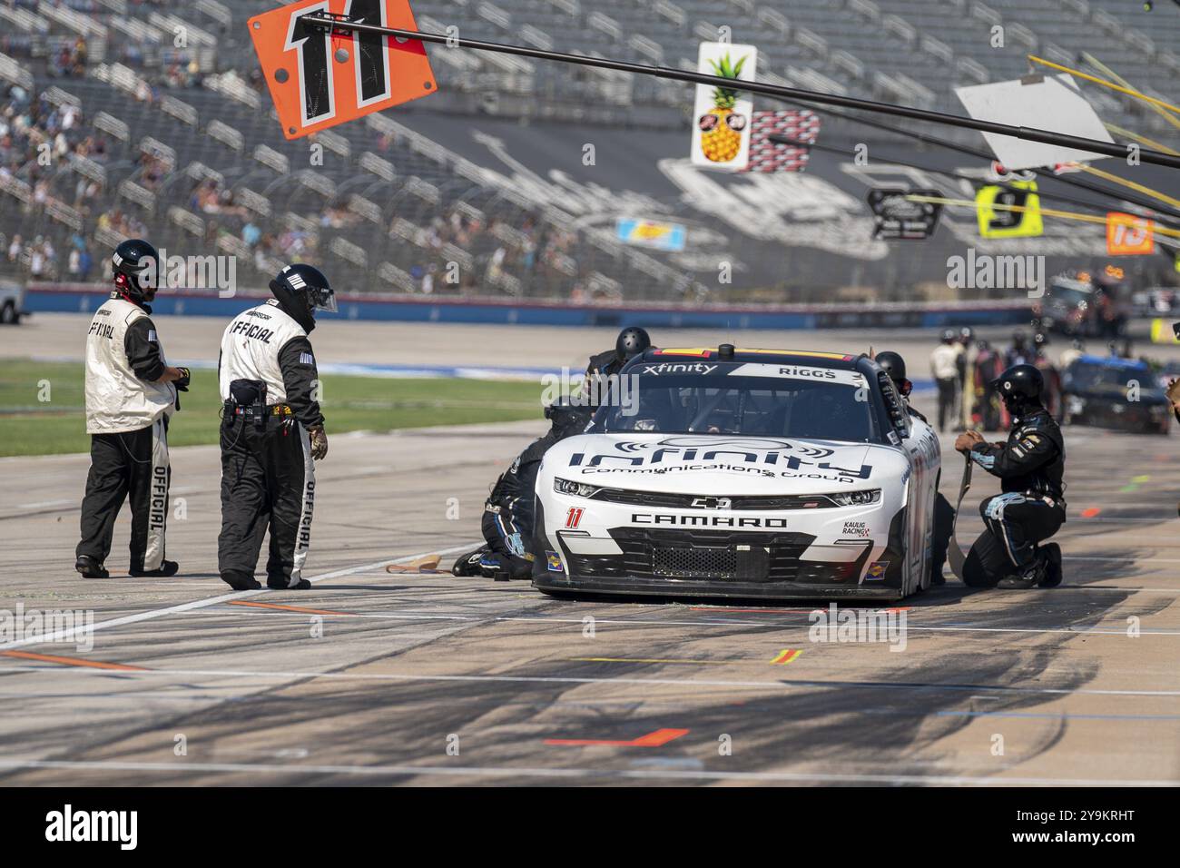 NASCAR Xfinity Series Driver Layne Riggs (11) races for position for ...