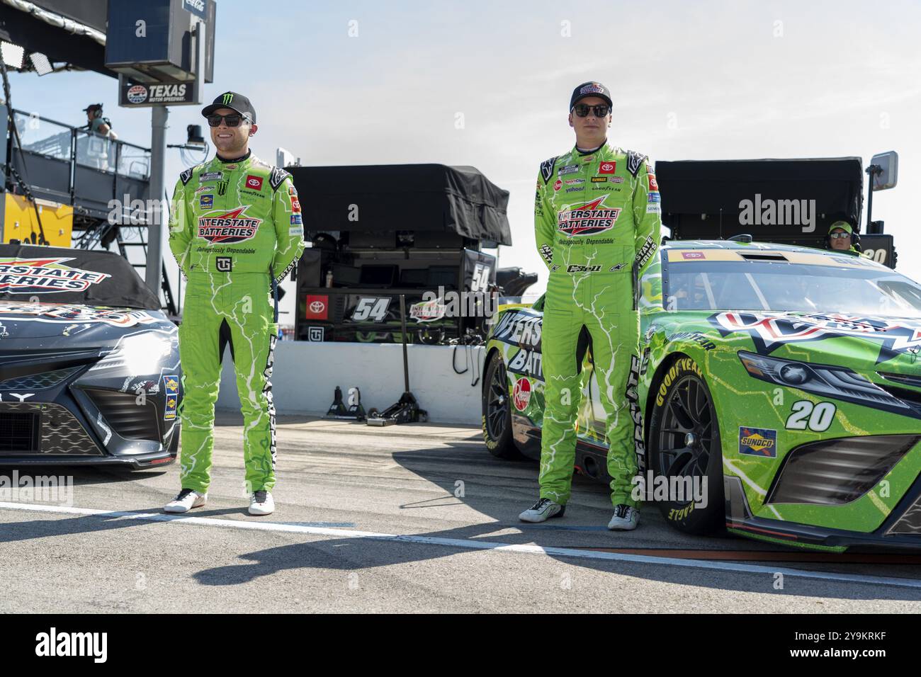 NASCAR Cup Series Driver Ty Gibbs (54) and Christopher Bell (20) takes ...
