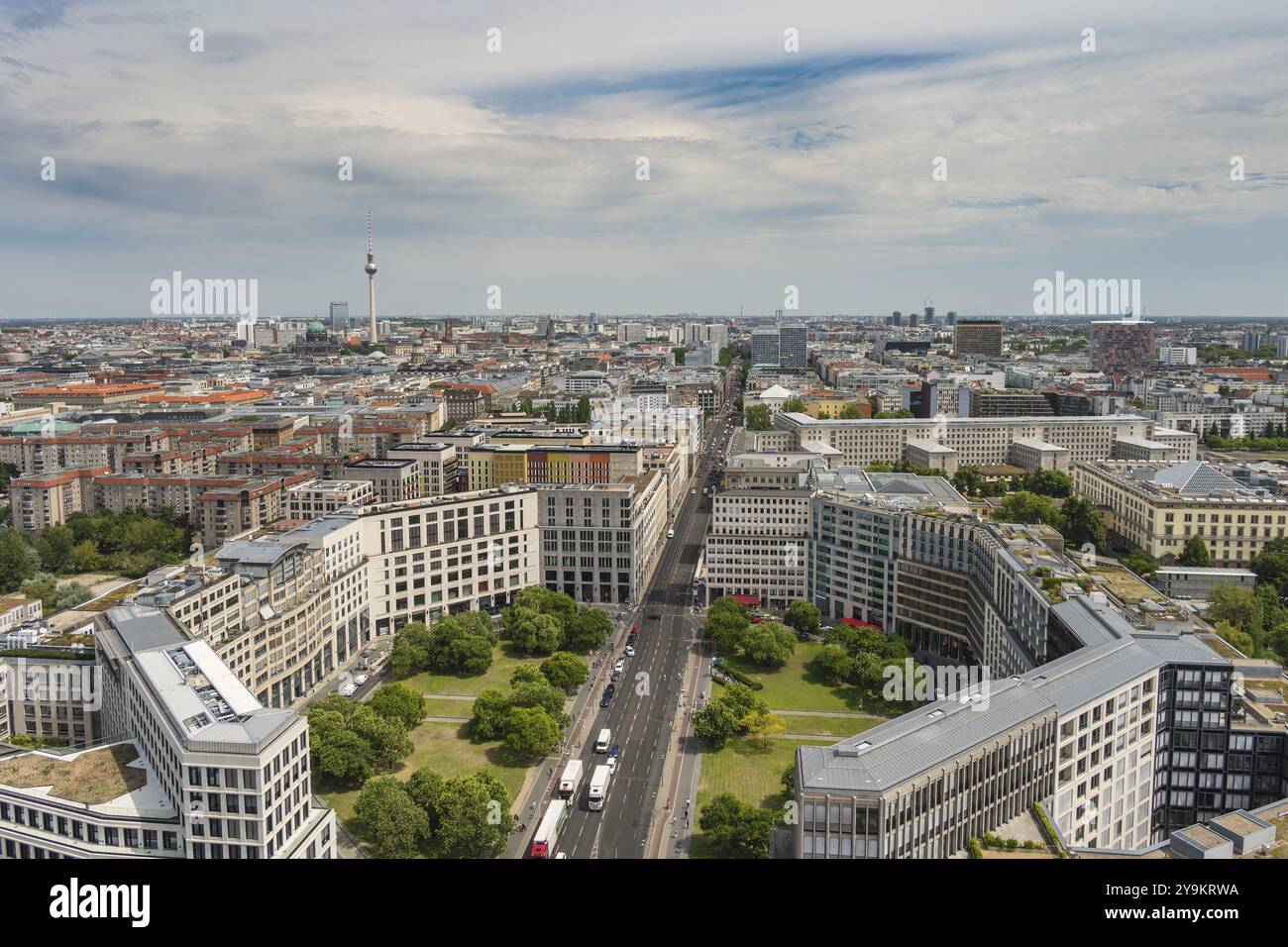 Berlin Germany, high angle view city skyline at Potsdamer Platz Stock ...