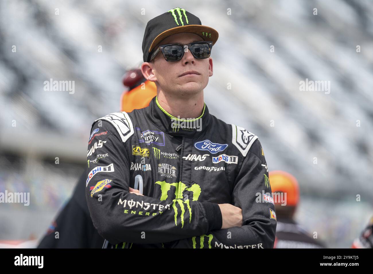 NASCAR Xfinity Driver, Riley Herbst (98) takes to the track for the ...