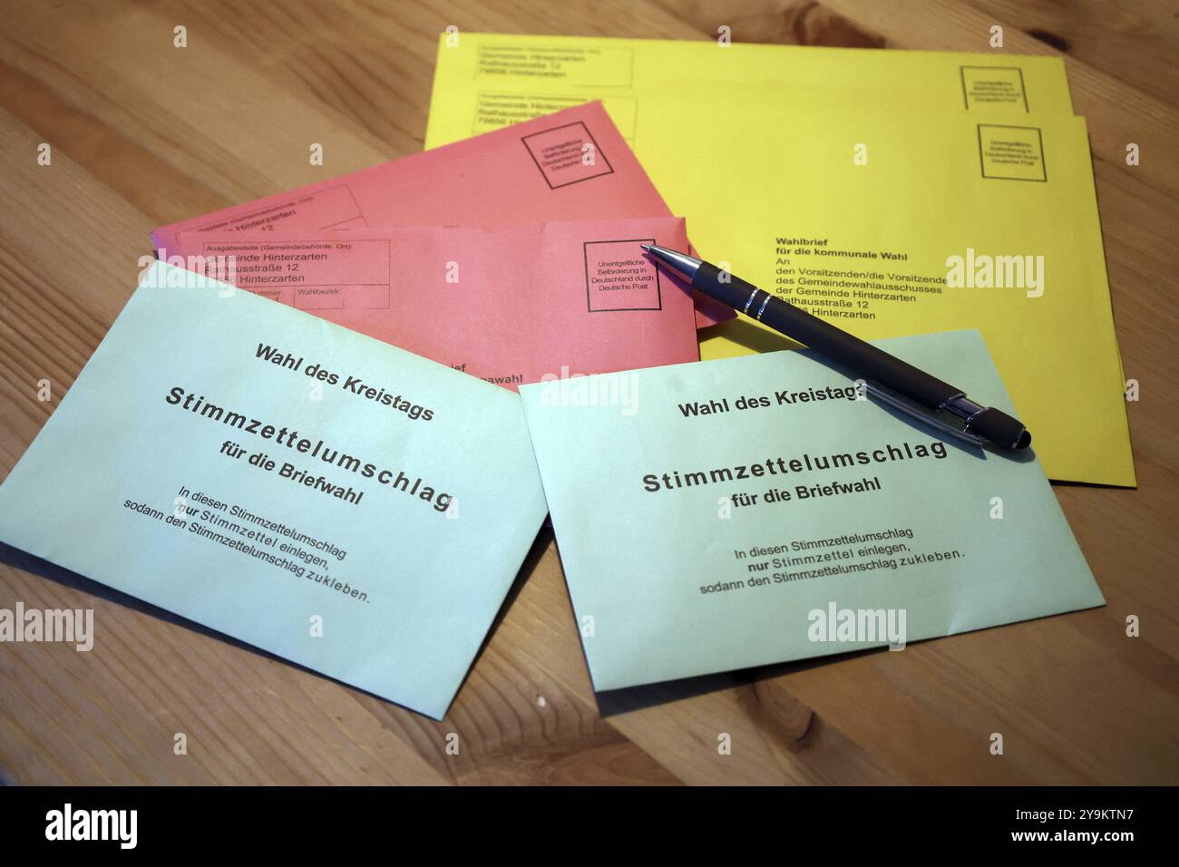 Ballot papers for postal voting, European elections and local elections ...