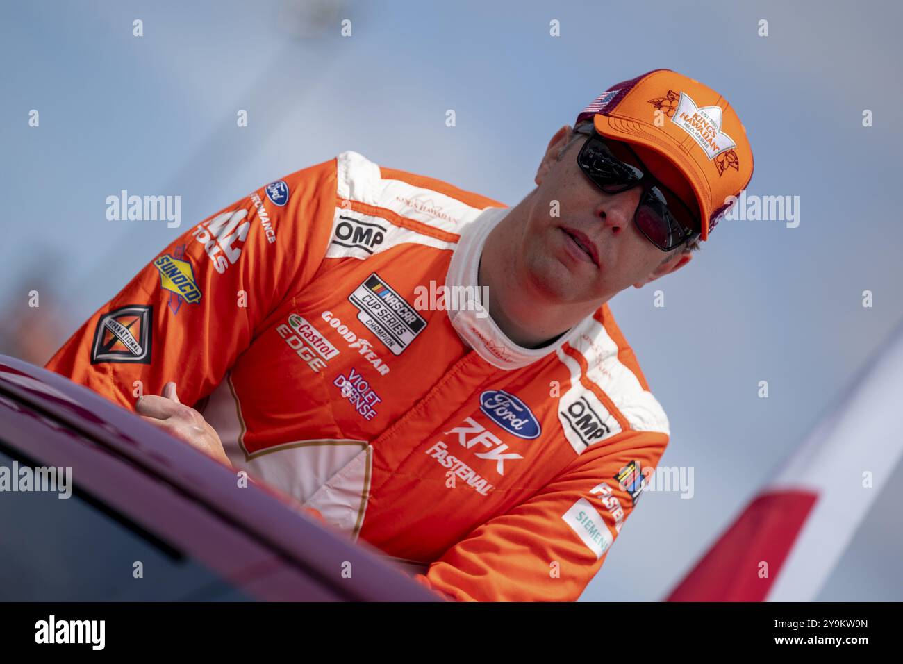NASCAR Driver, Brad Keselowski, takes to the track after driver intros ...