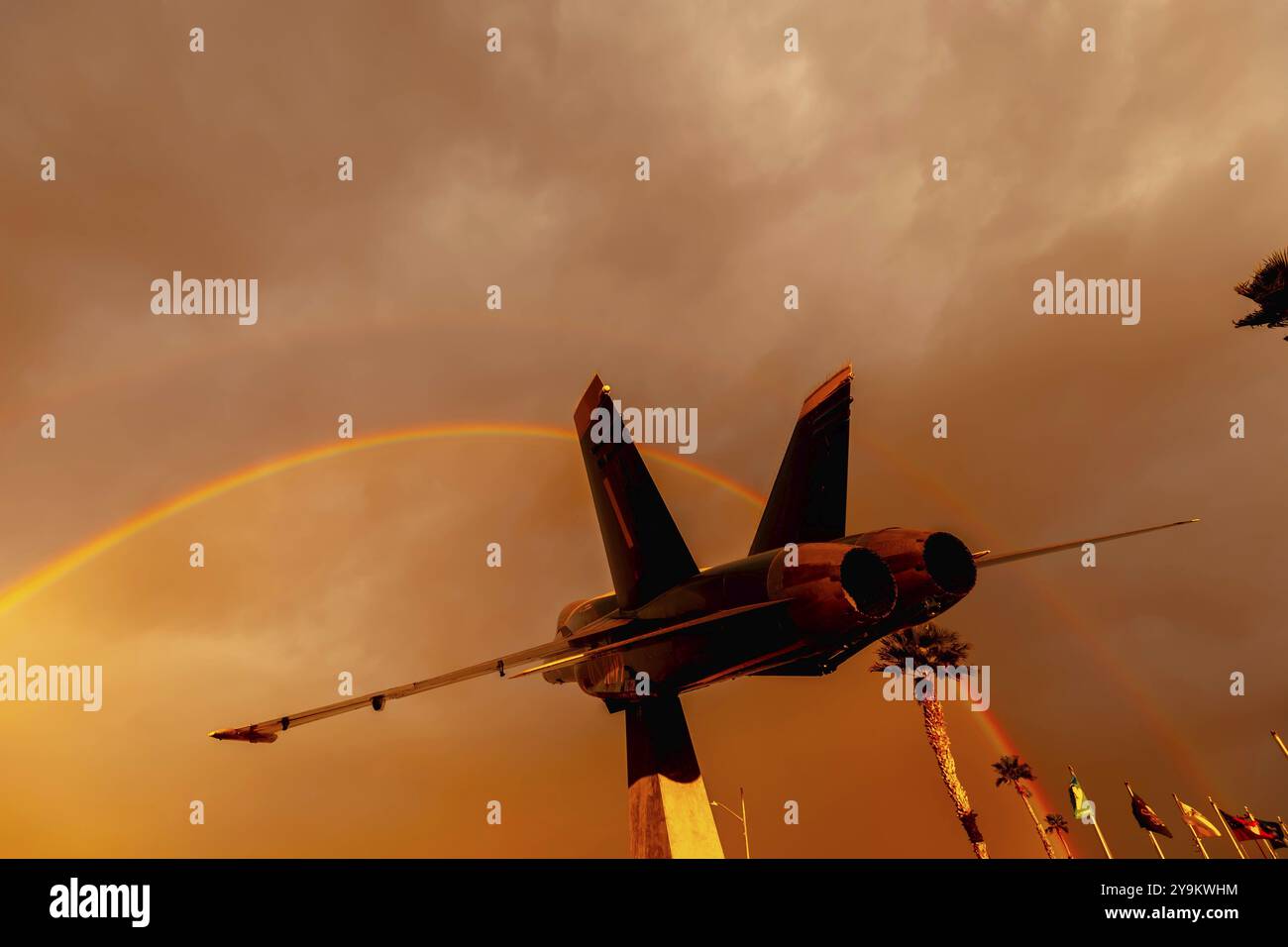 Dawn at Naval Air Field El Centro, CA: Sunlight paints vibrant hues ...