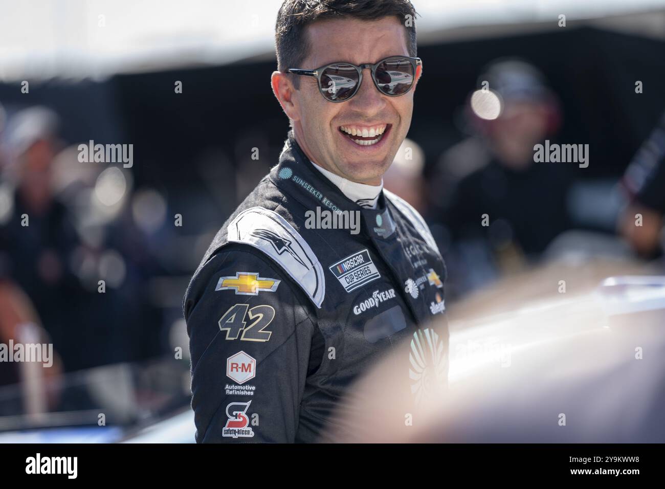NASCAR Cup Series Driver Mike Rockenfeller (42) walks pit road before ...