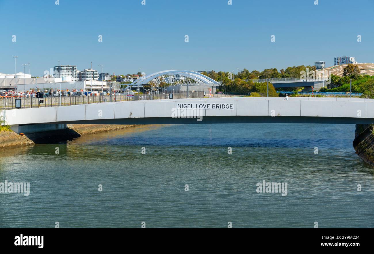 Alexandra Canal and the Nigel Love Bridge at Sydney Airport in ...