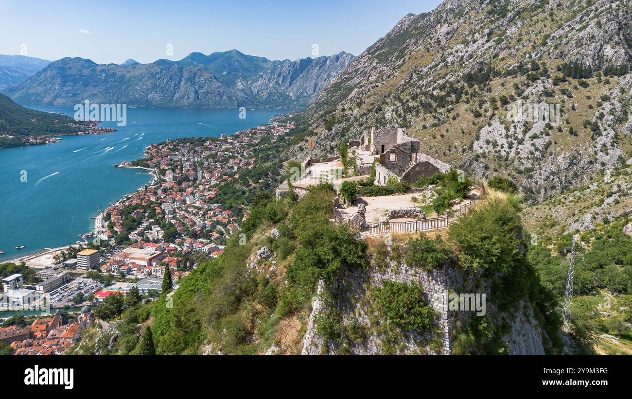 Aerial view of the fortress of San Giovanni (Saint John) built on a ...