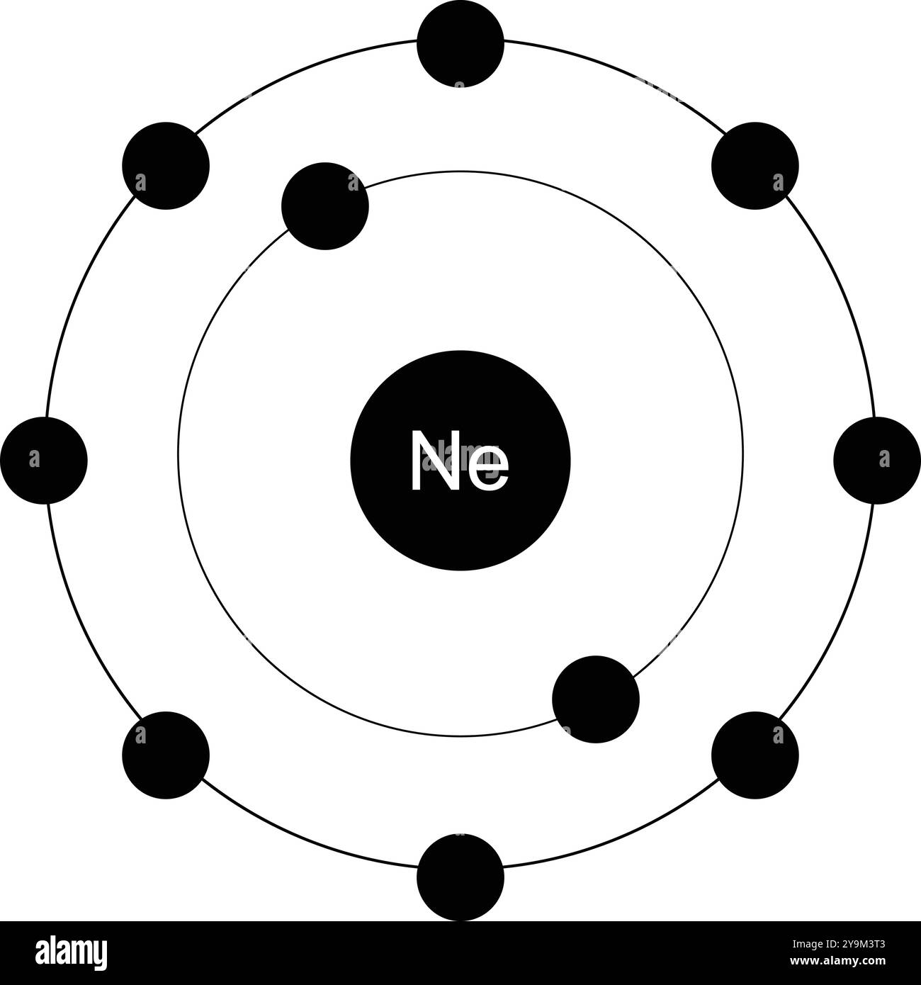 chemical atomic periodic symbol icon neon illustration design Stock ...