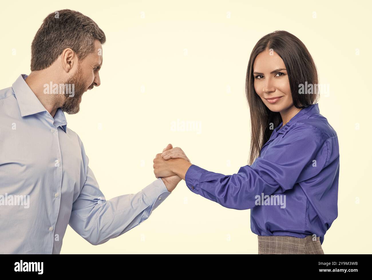 business competitors doing arm wrestling. competition for leadership ...
