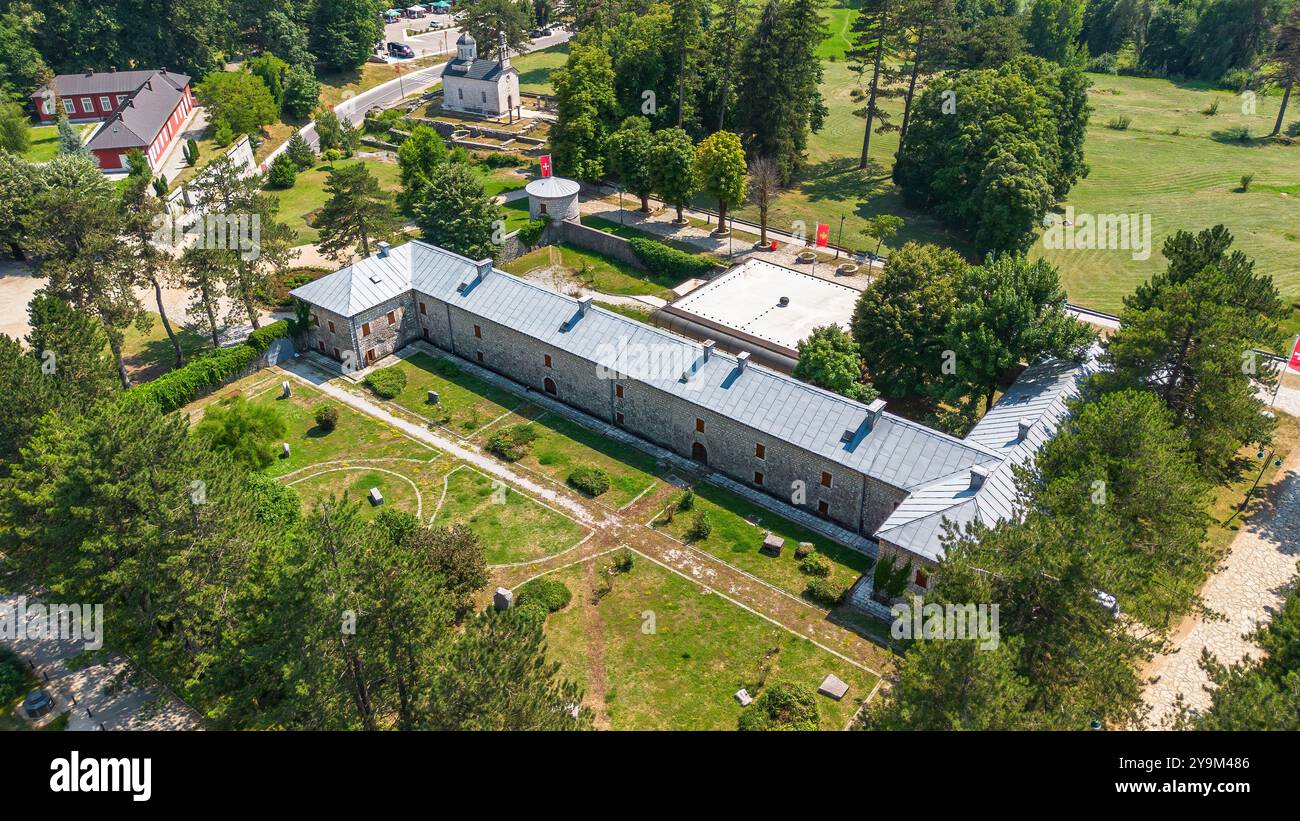 Aerial view of Biljarda (Billiard House), a former royal residence in ...