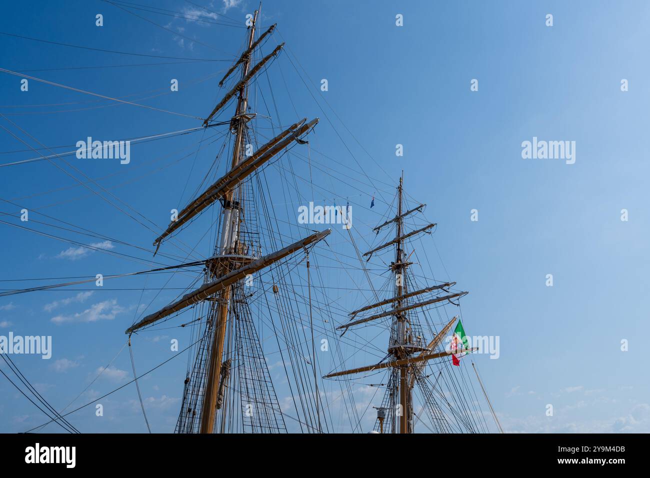 Italian training ship Amerigo Vespucci docked at Fort Hill Wharf in ...