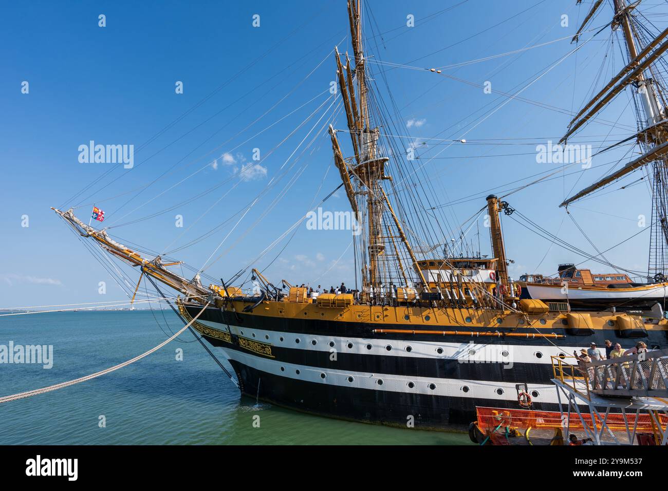 Italian training ship Amerigo Vespucci docked at Fort Hill Wharf in ...